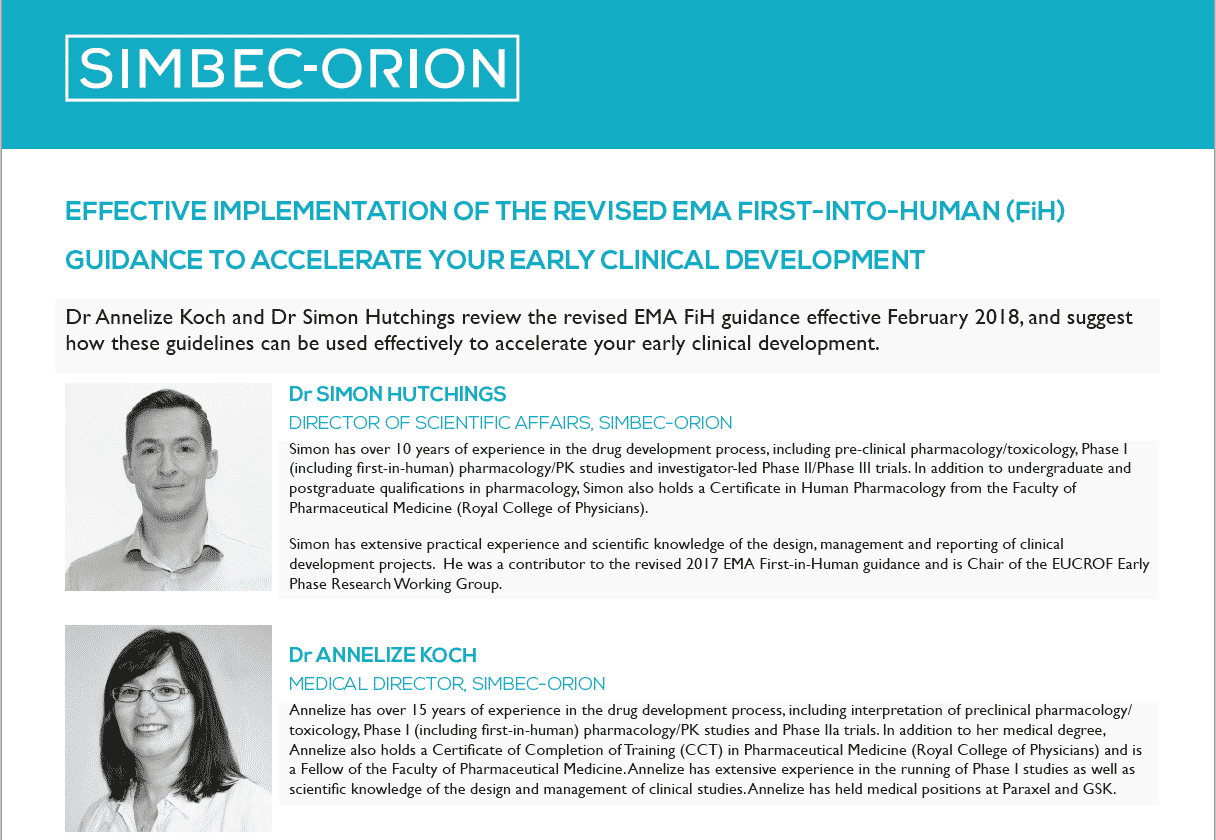 Effective implementation of the revised EMA First-into-Human (FiH ...